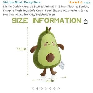 niuniu | Toys | Niuniu Daddy Avocado Stuffed Animal 15 Inch Plush ...